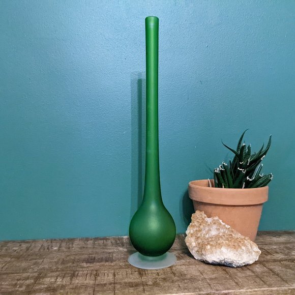 Rosenthal Netter | Accents | Vintage Carlo Moretti Green Satinato Glass ...